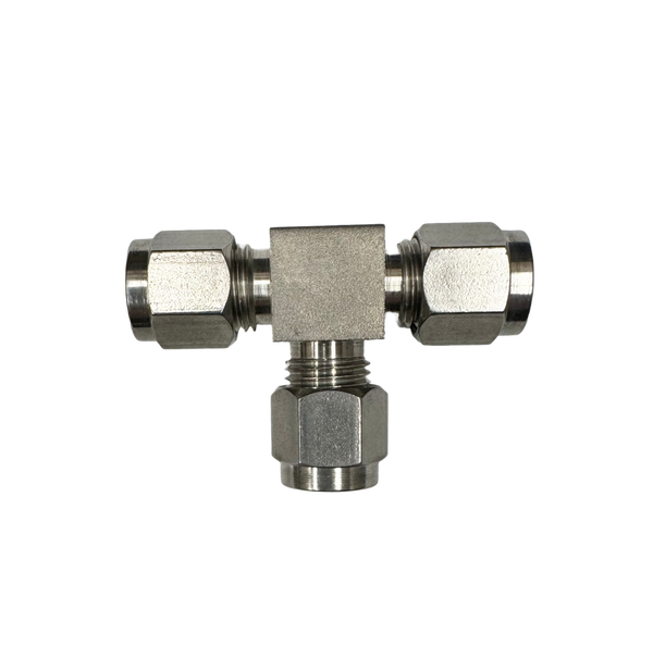 1/4” Stainless Steel Tee Compression Fitting - Smart Mist USA